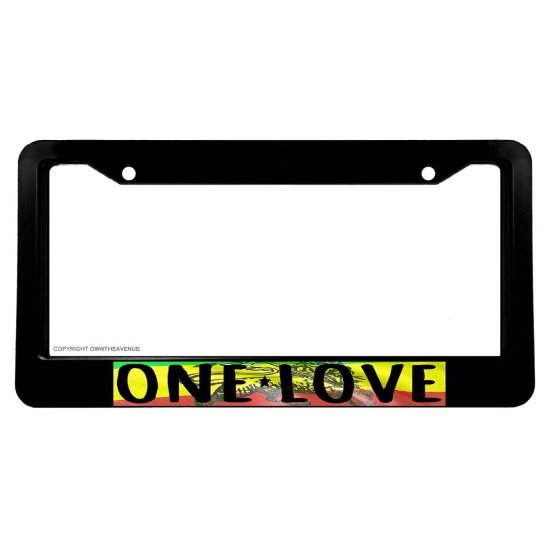 One Love Rasta Rastafarian Jamaican Flag Lion Car Truck License Plate ...