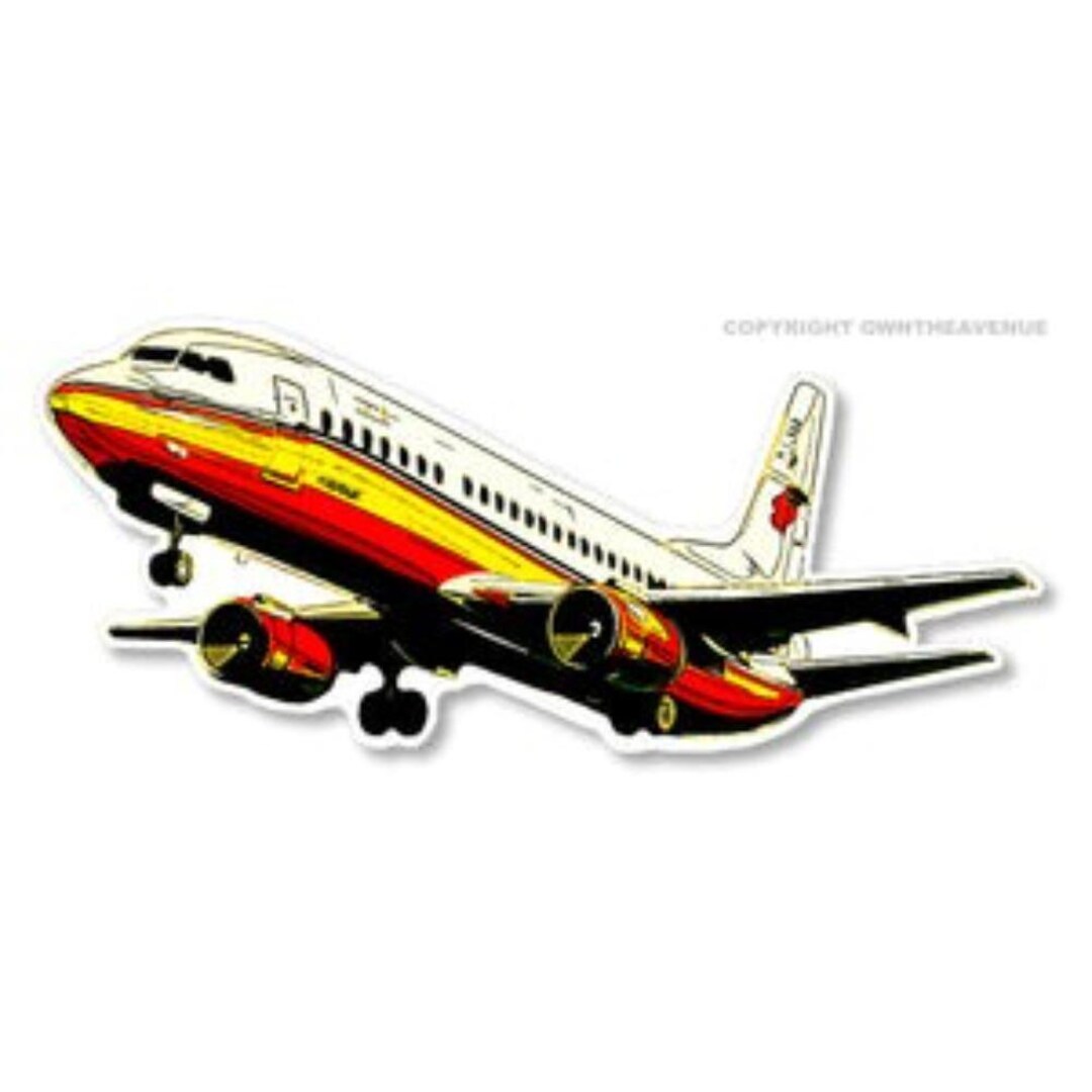 Airplane Jumbo Jet Taking off Sticker Vintage Retro Car Truck Laptop ...