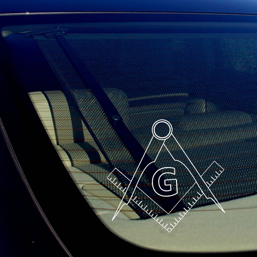 Freemason Decal Sticker for Bumper Window Masonic Compass Government 7. ...