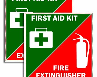 Fire Extinguisher on Board Safety Stickers Decal Rescue Emergency Boat ...