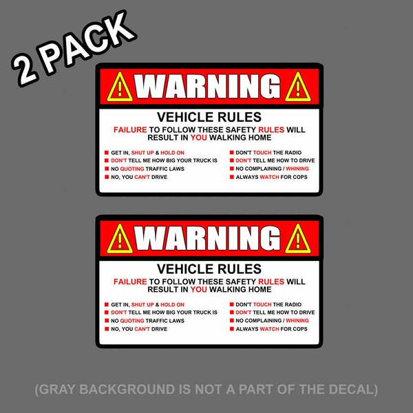 Warning Decal - Etsy