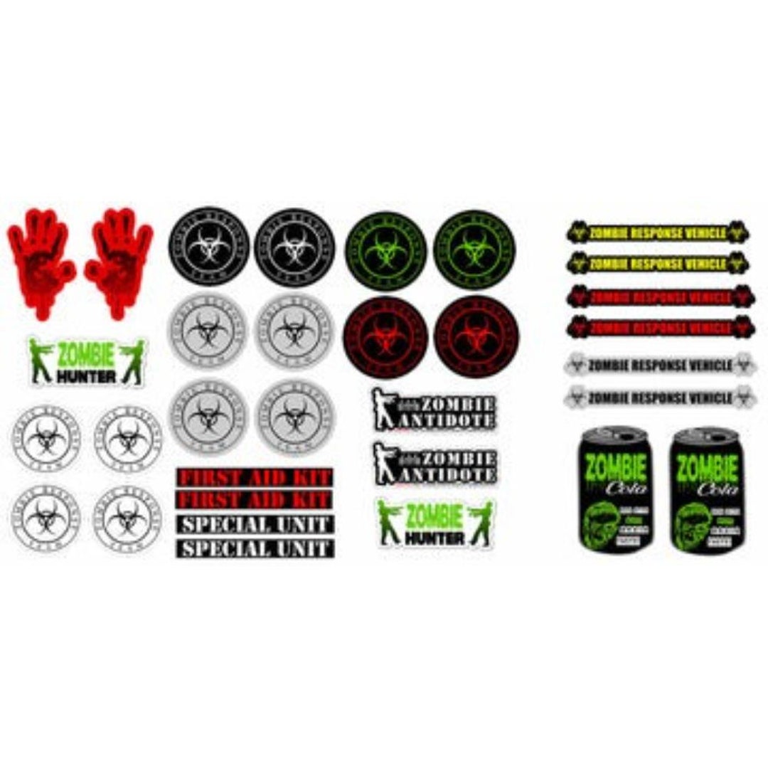 Pack of 10 Random Zombie Response Team Sticker Lot Zombies Apocalypse ...
