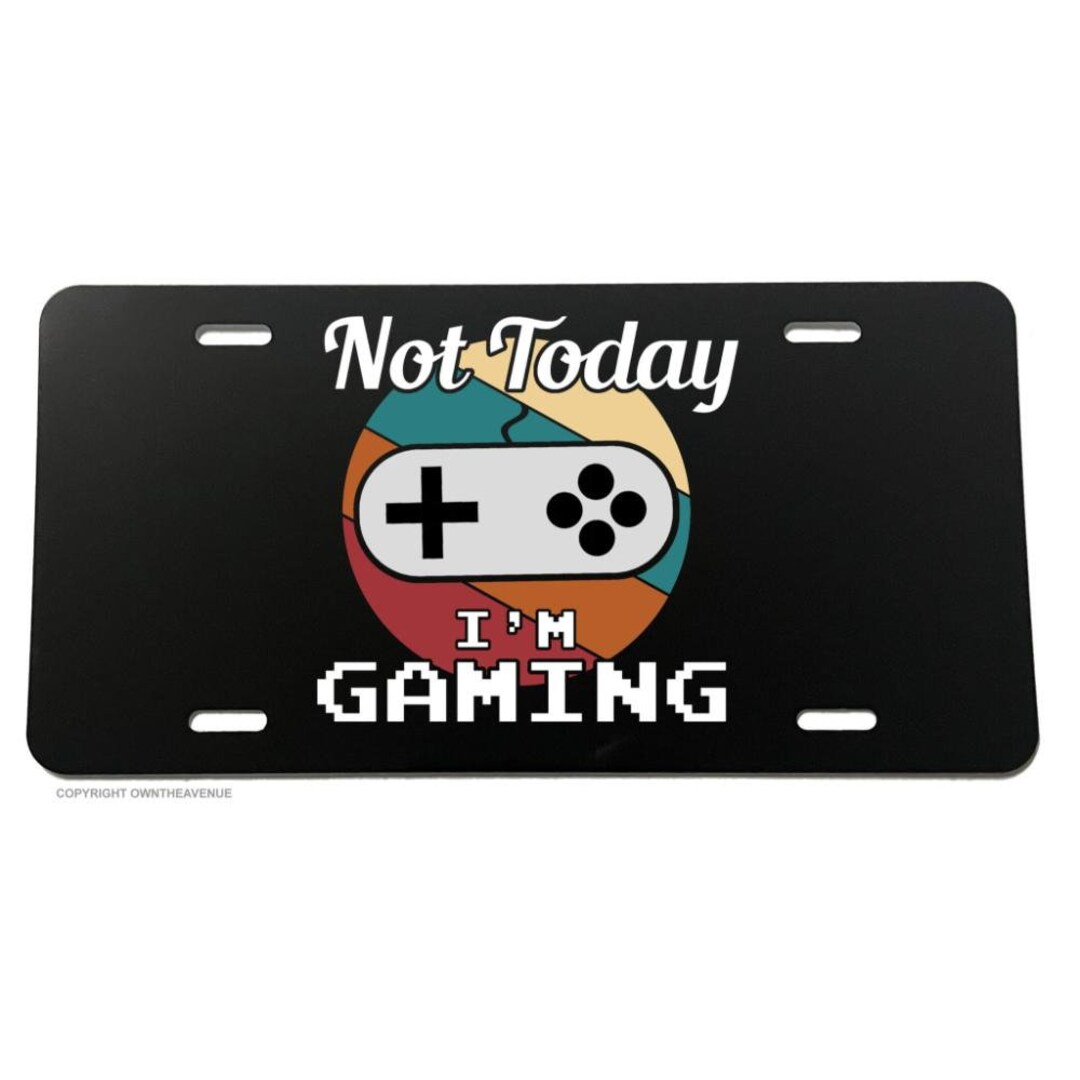 I'm Gaming Funny Joke Gamer Vintage JK Retro Car Truck License Plate ...