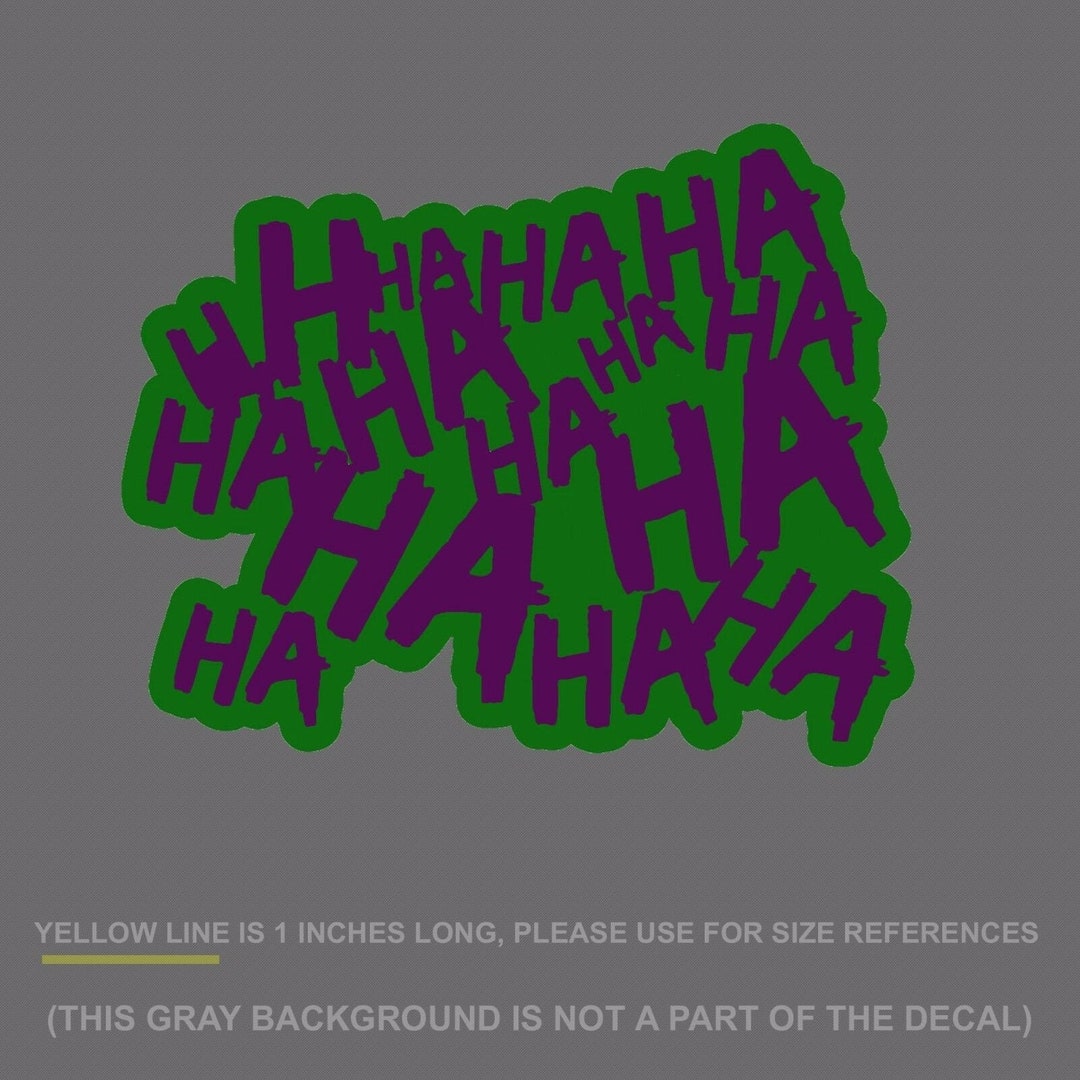 Haha Sticker Decal Joker Serious Evil Window Car Green Purple Stickers ...