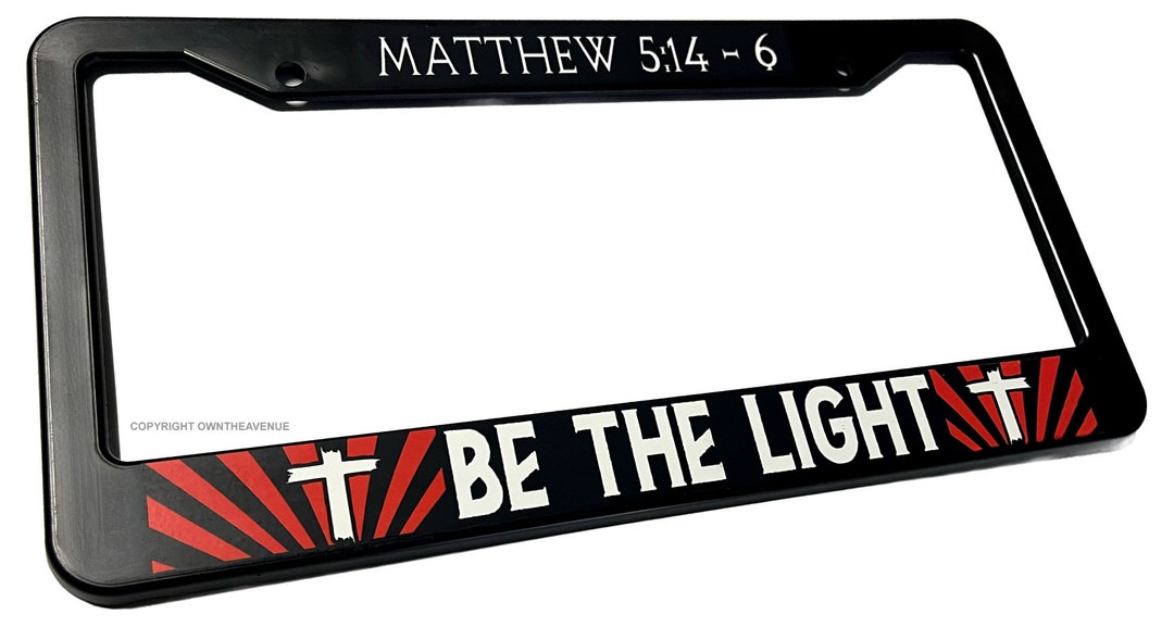 Be the Light Christian Religious License Plate Frame - Etsy
