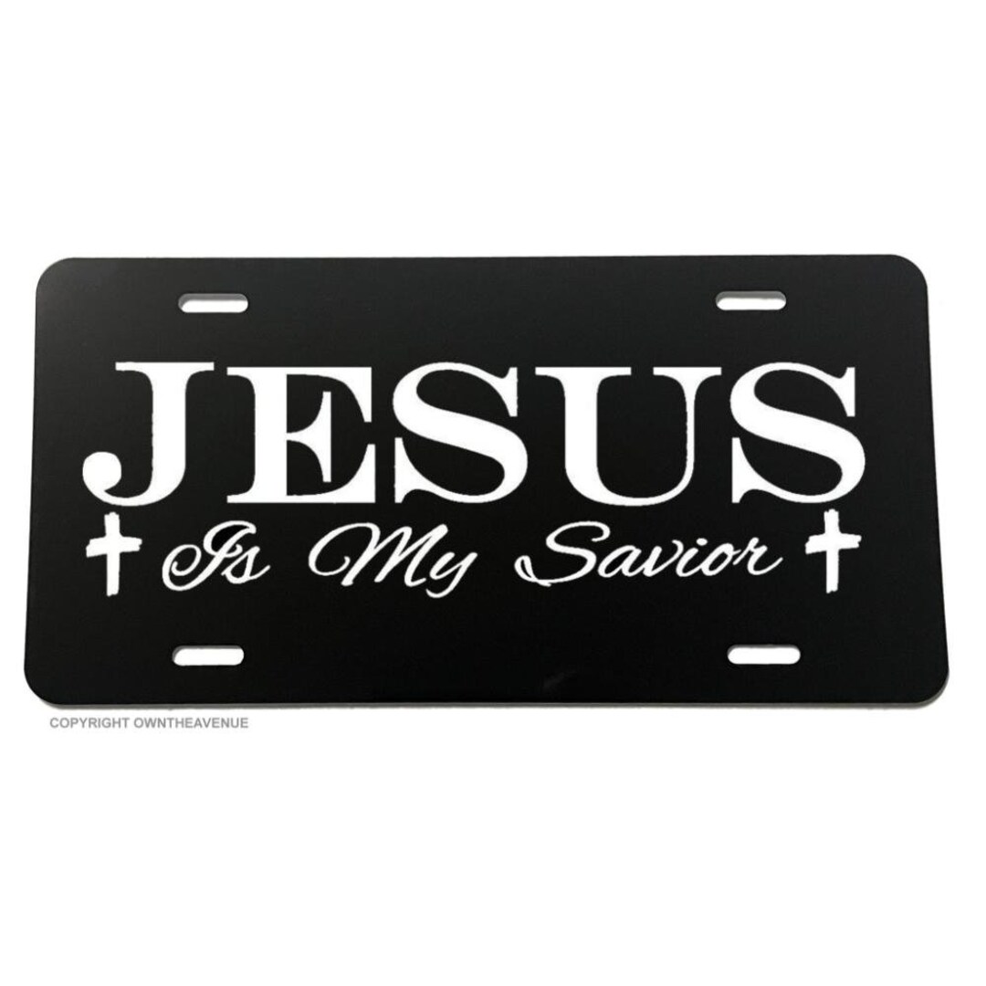 Jesus is My Savior Christian Cross Jesus Christ License Plate Cover - Etsy
