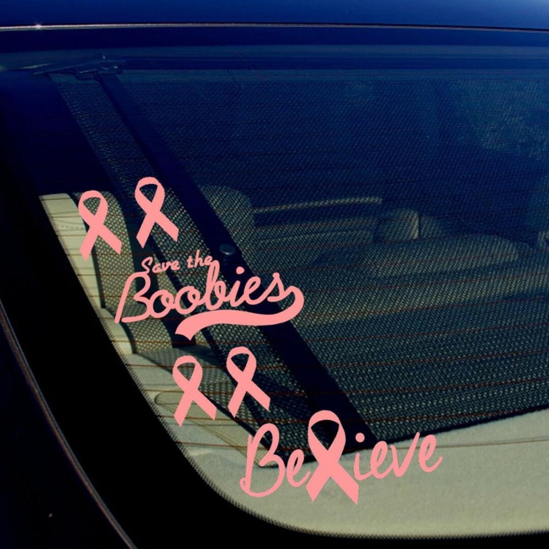 Breast Cancer Awareness Sticker Pink Ribbons Vinyl Decal Stickers Pack ...