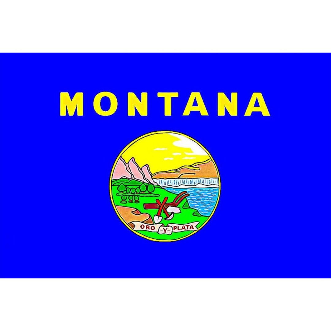 Montana MT State Flag Sticker for Car Truck Window Bumper Laptop Cooler ...