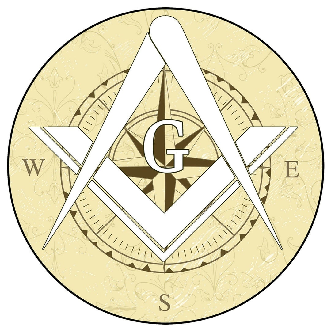 Masonic Free Mason Compass Vinyl Decal Sticker for Car Truck Window ...