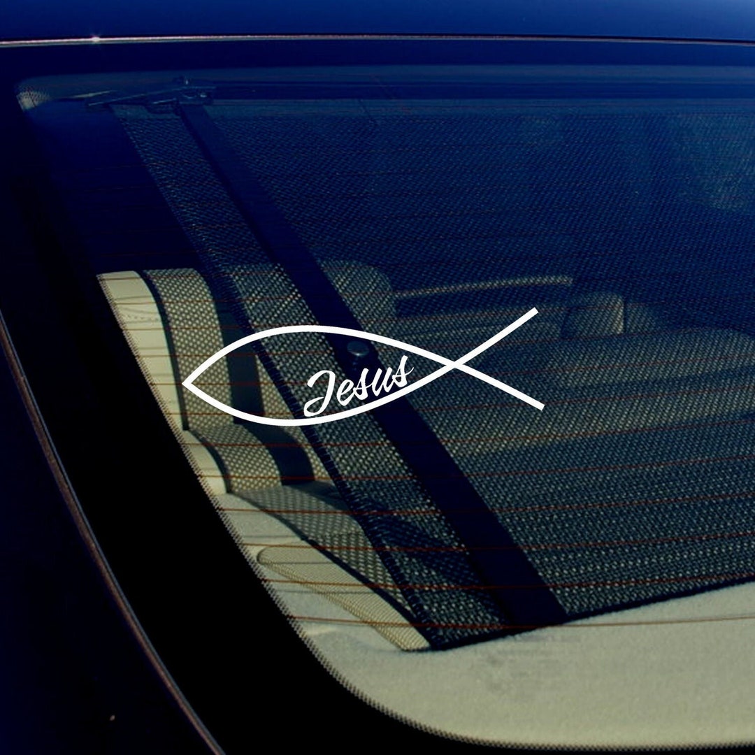 JESUS FISH Vinyl Decal Sticker for Car Window Bumper God Religious ...