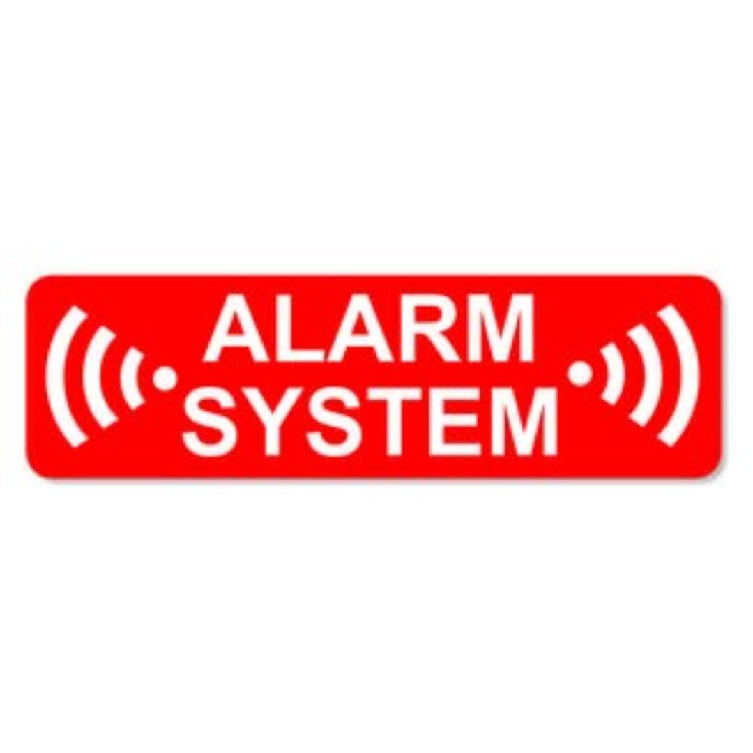 Alarm System Sticker Label Anti Theft Car Truck Window Bumper Label Red ...