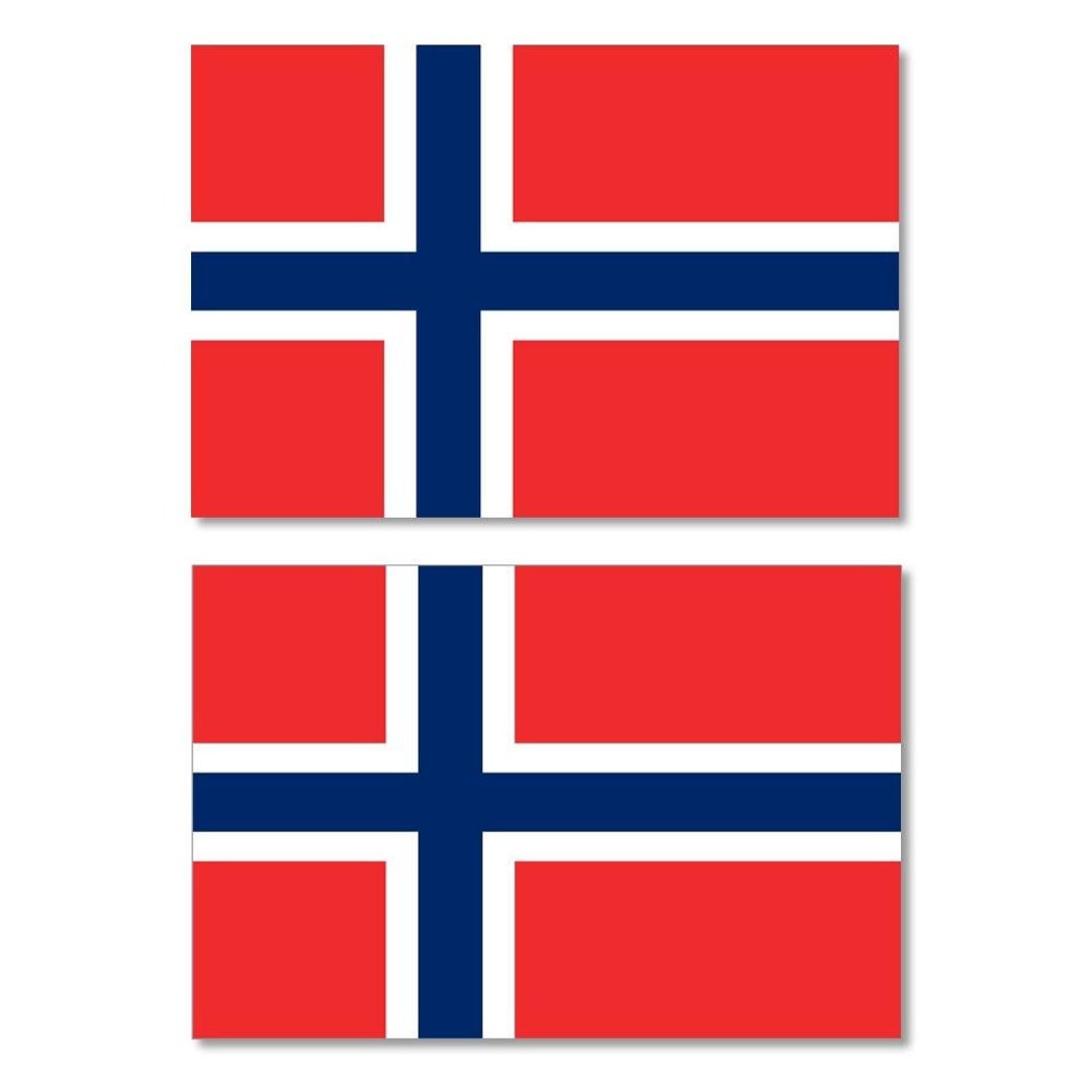 X2 Norway Norwegian Country Flag Car Truck Window Bumper Vinyl Sticker ...