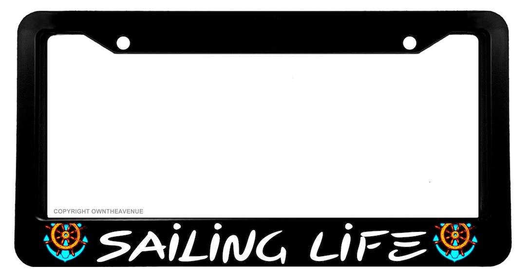 Sailing Life Boat Ocean Yacht Nautical License Plate Frame - Etsy
