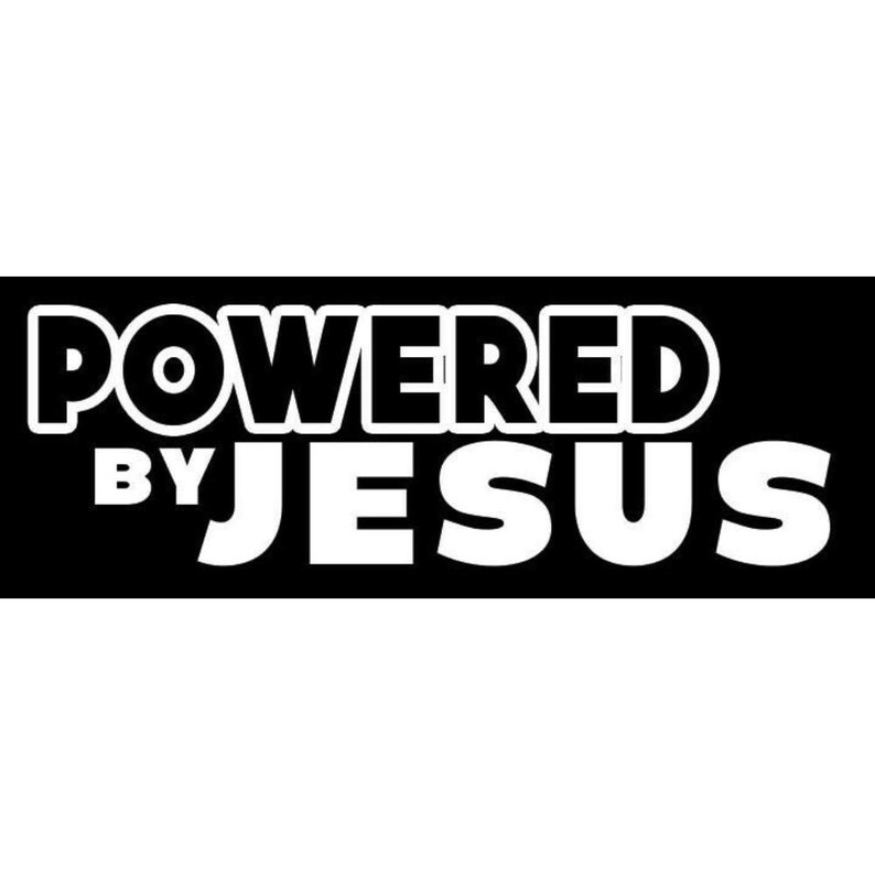 Powered by Jesus Sticker Decal 6 Christian - Etsy