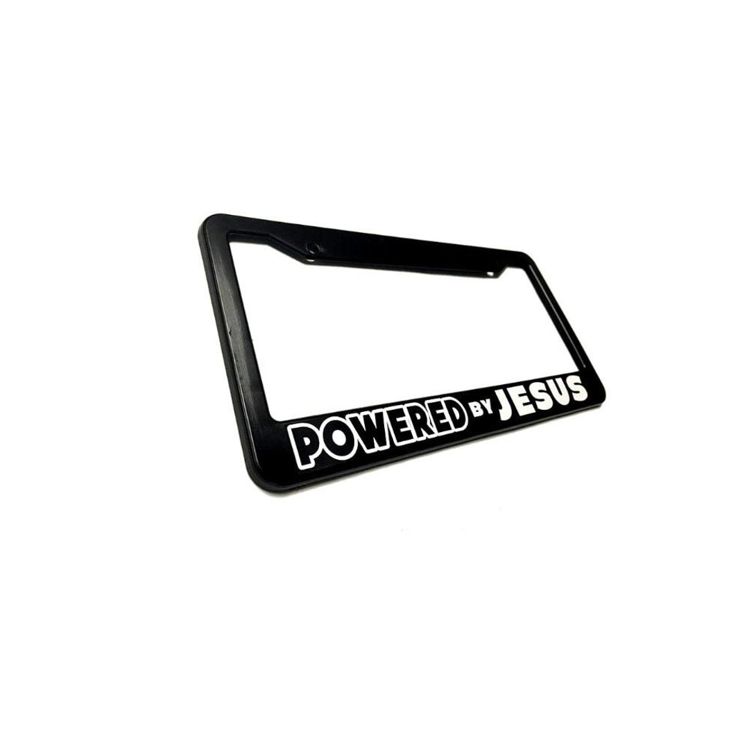Powered by Jesus License Plate Frame Cover Christian - Etsy
