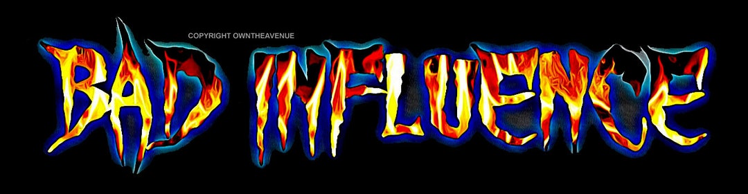 Bad Influence Hot Rod Vintage Flames Racing Drifting Vinyl Sticker ...