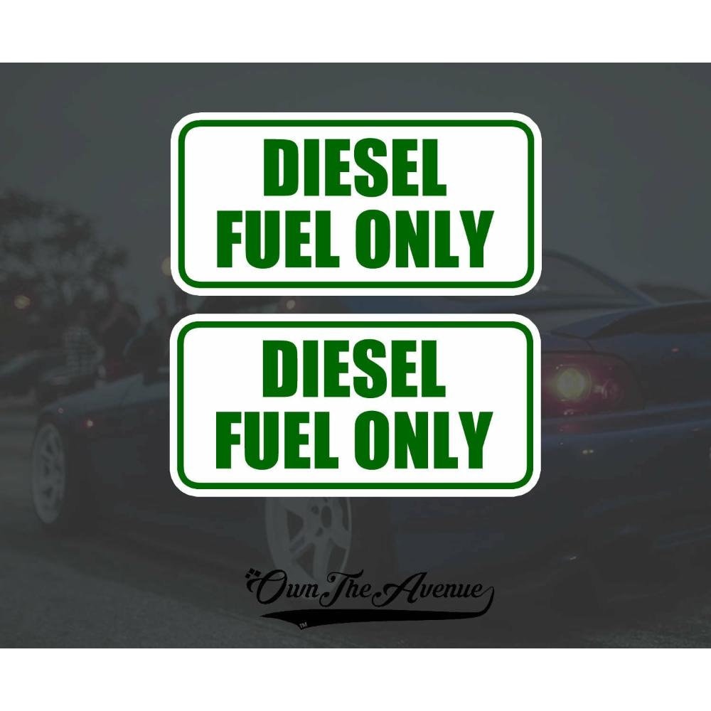 X2 Diesel Fuel Only Sticker Decal Tank Fuel Door Set Pack Lot 4 Each ...