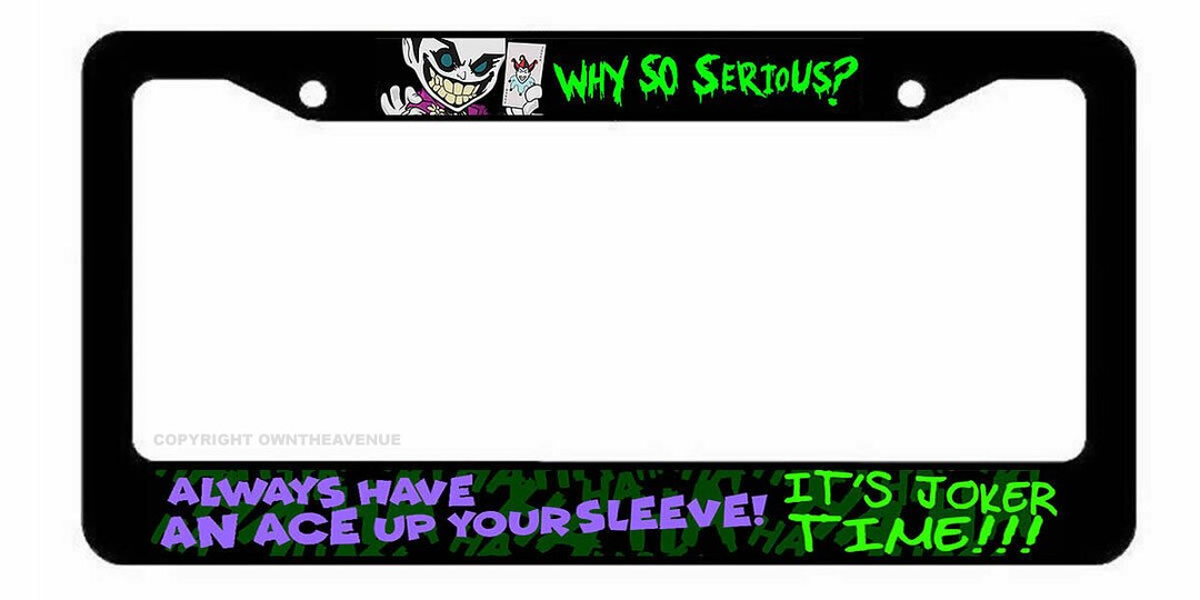 It's Joker Time Hahaha Haha Why so Serious Super Evil Funny License ...