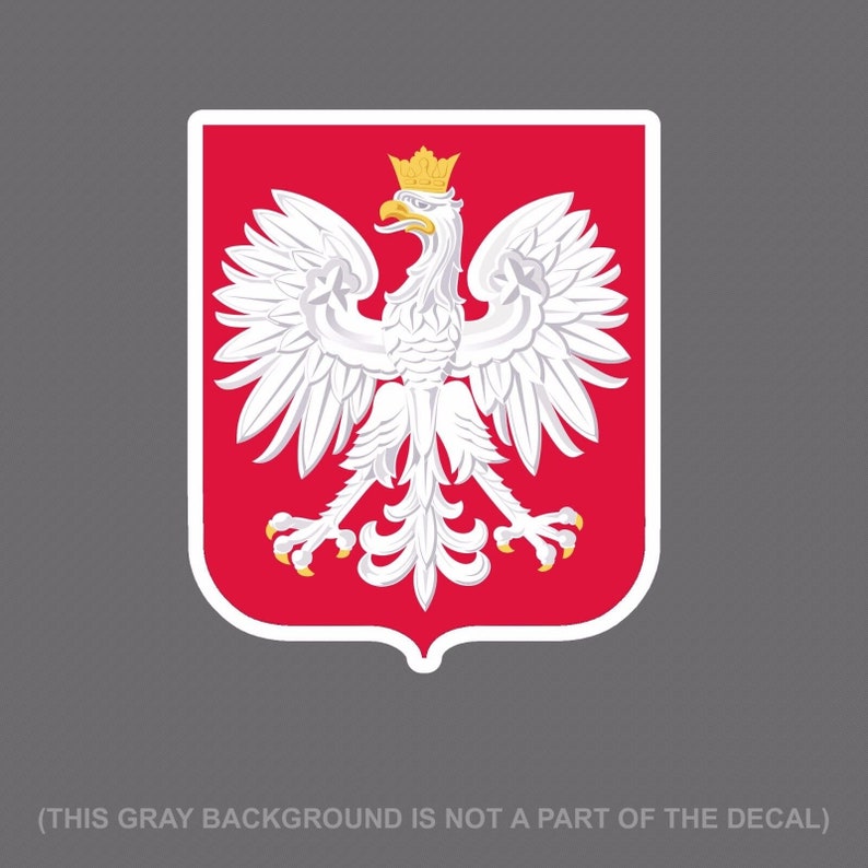 Polish Coat of Arms Sticker for Car Truck Window Bumper Laptop Cooler ...
