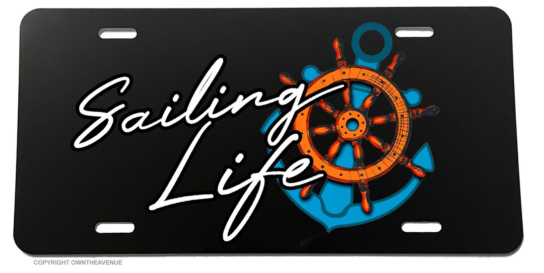 Sailing Life Boat Ocean Yacht Nautical License Plate Cover - Etsy