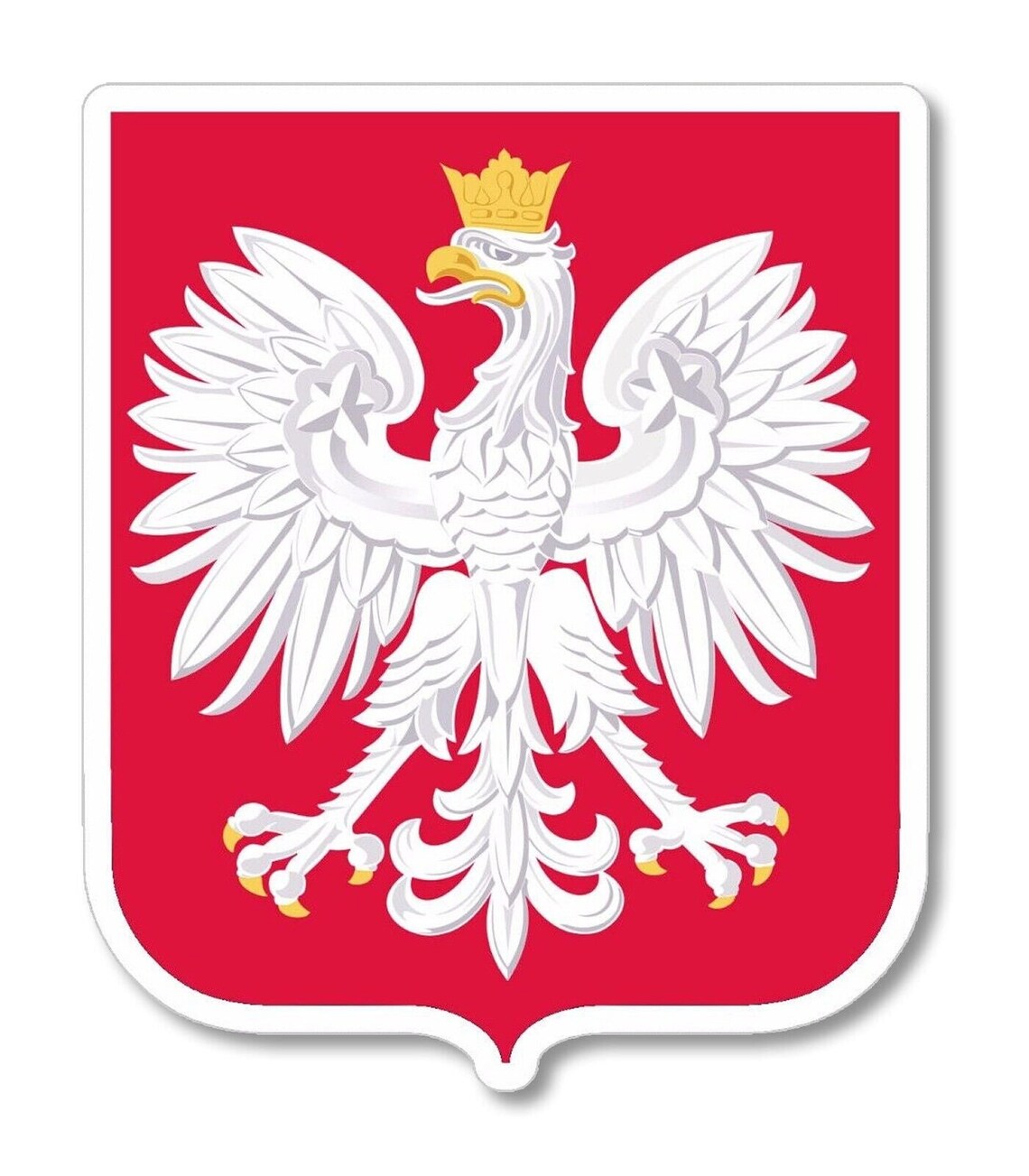 Polish Coat of Arms Sticker for Car Truck Window Bumper Laptop Cooler ...