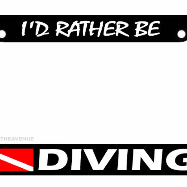 Scuba License Plate Frame - Etsy