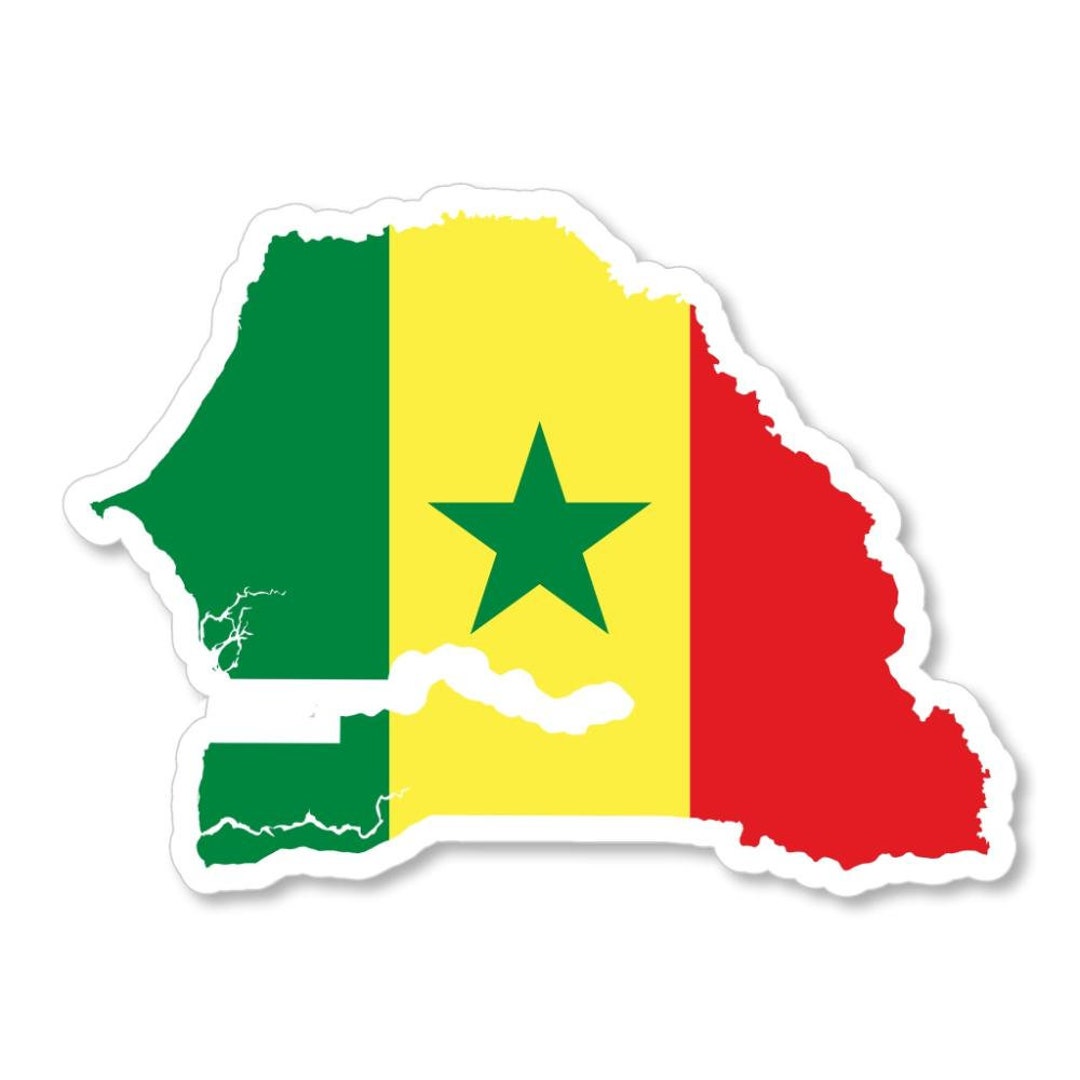 Senegal Country Flag Map Outline Sticker for Truck Car Window Bumper ...