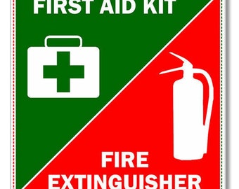 Fire Extinguisher on Board Safety Stickers Decal Rescue Emergency Boat ...