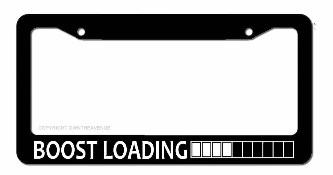 Boost Loading Drag Drift JDM Drifting Racing Turbo License Plate Frame ...