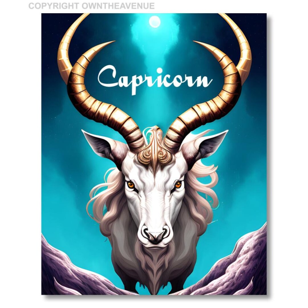 Capricorn Zodiac Sign Logo Sticker for Car Truck Bumper Laptop ...