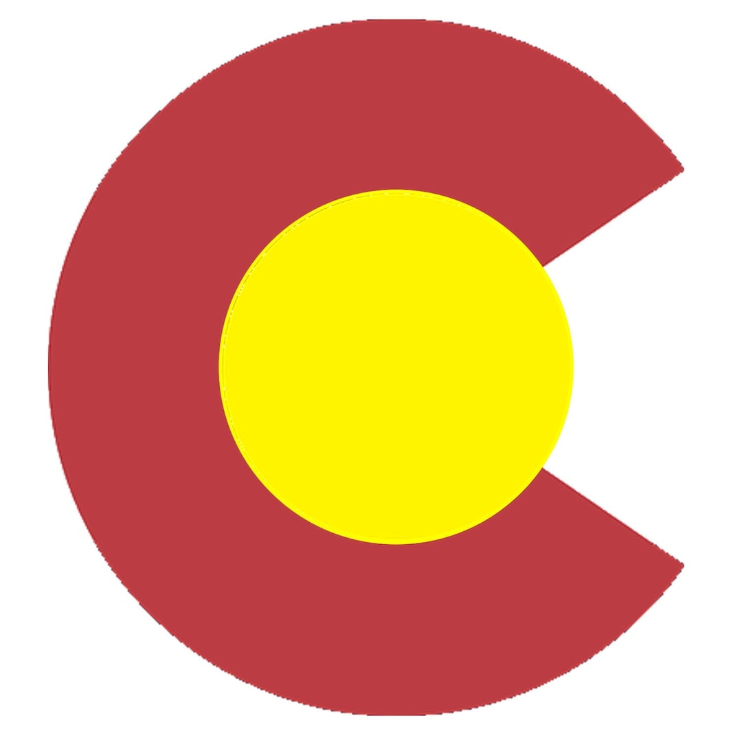 Colorado C Logo Co Denver Boulder Native Shape Flag Vinyl - Etsy