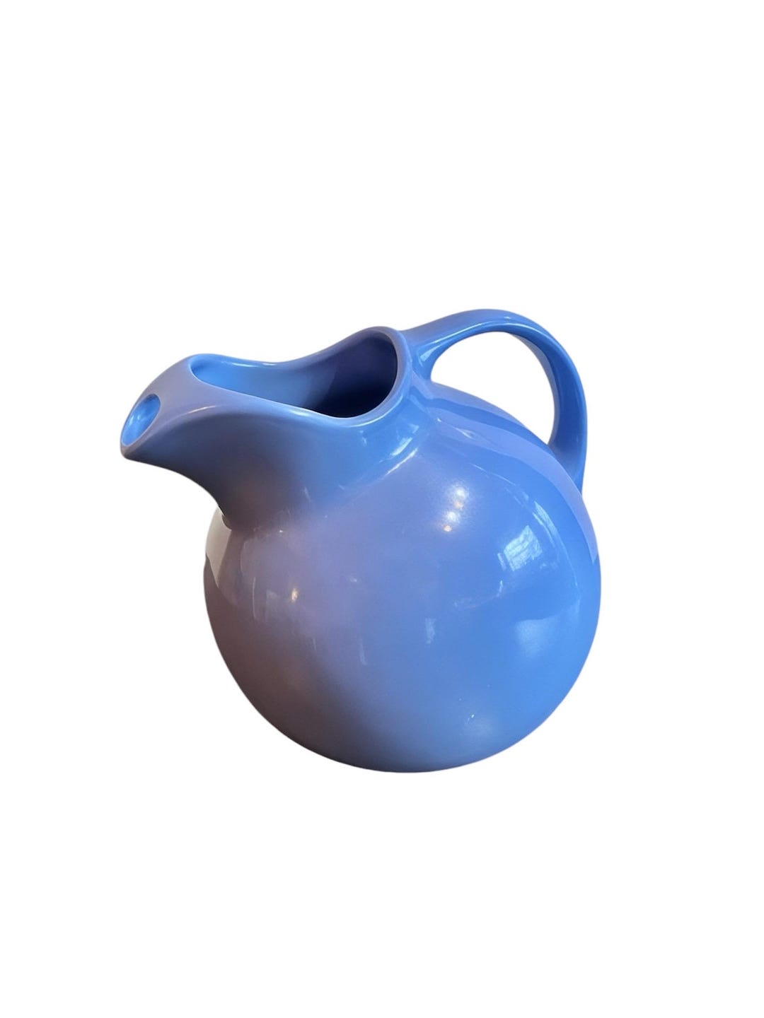 Hall Pottery Tilted Ball Pitcher Light Blue Vintage MCM - Etsy