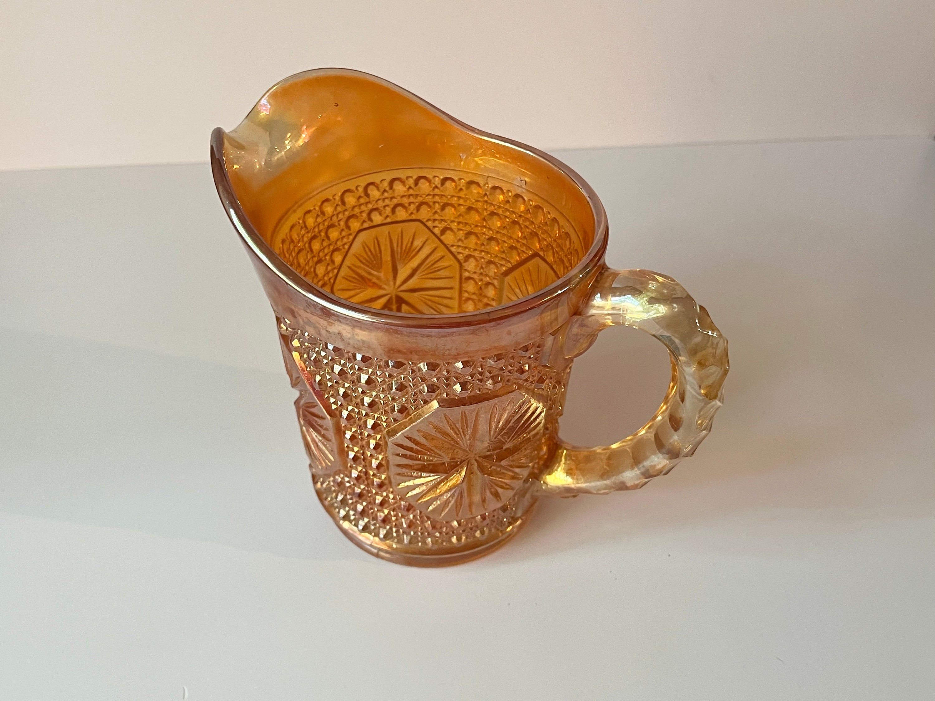 Imperial Glass Star Medallion Marigold Carnival Glass Pitcher - Etsy