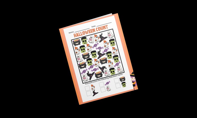 Sopa de letras y conteo de Halloween: Actividad imprimible para niños ...