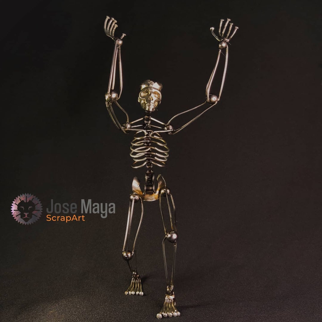 Reclaimed Bones: Recycled Metal Skeleton Sculpture - Etsy