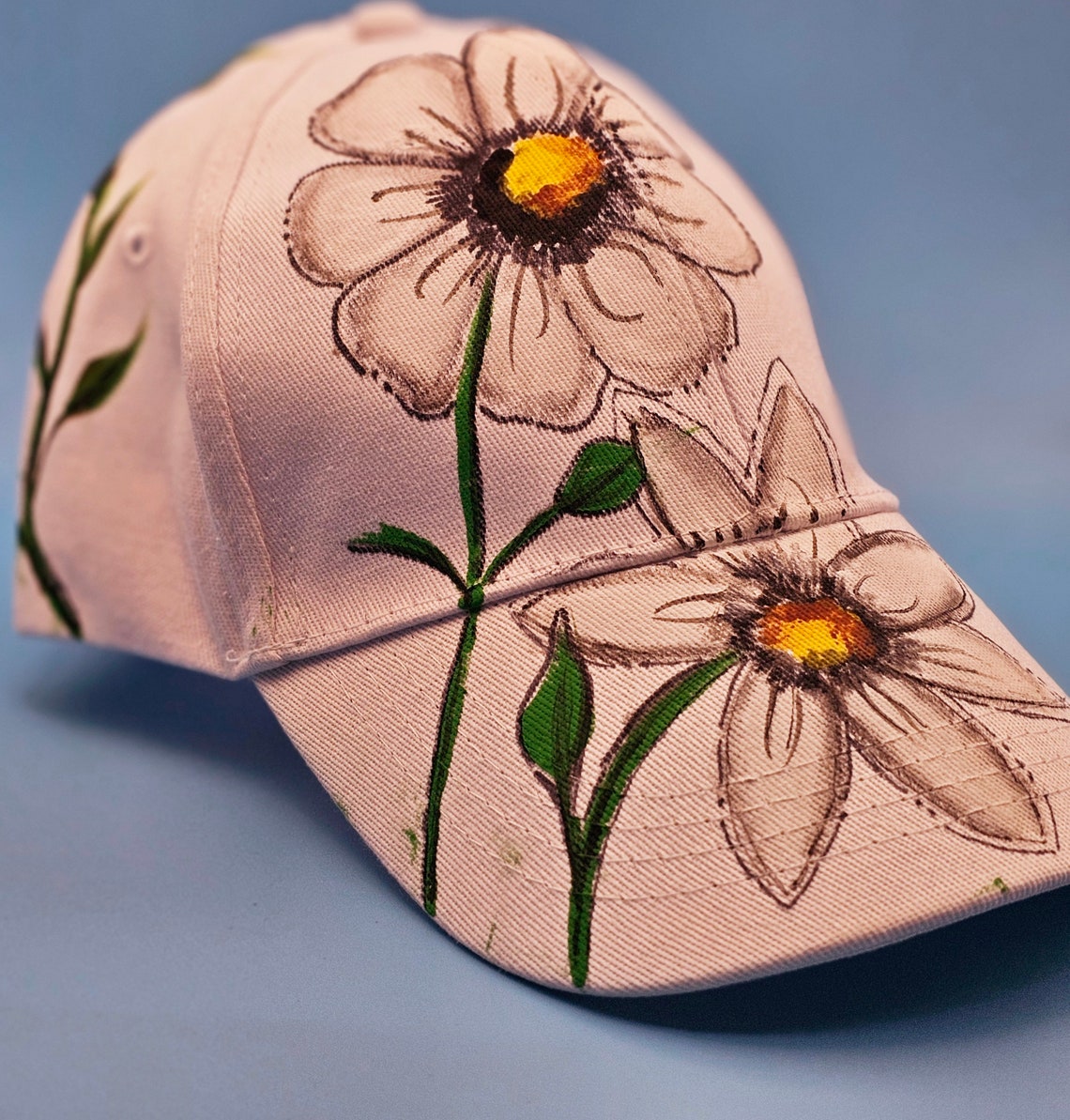 Hand Painted Baseball Cap One-of-a-kind Design: Mother's Day, Fathers ...