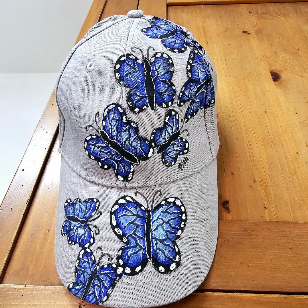 Hand Painted Baseball Cap One-of-a-kind Design: Mother's Day, Fathers ...