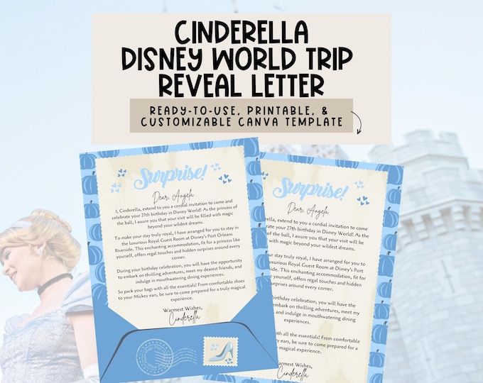 Cinderella Letter Template - Etsy