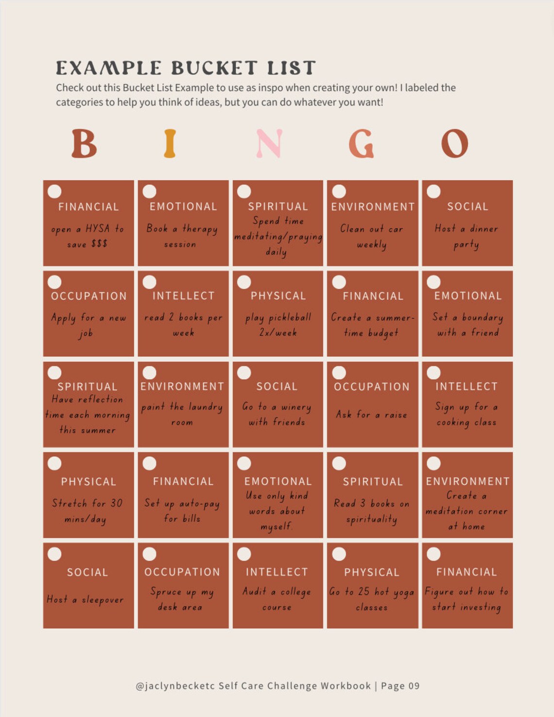 Self Care Bucket List Challenge| Self Care Challenge| Bucket List ...