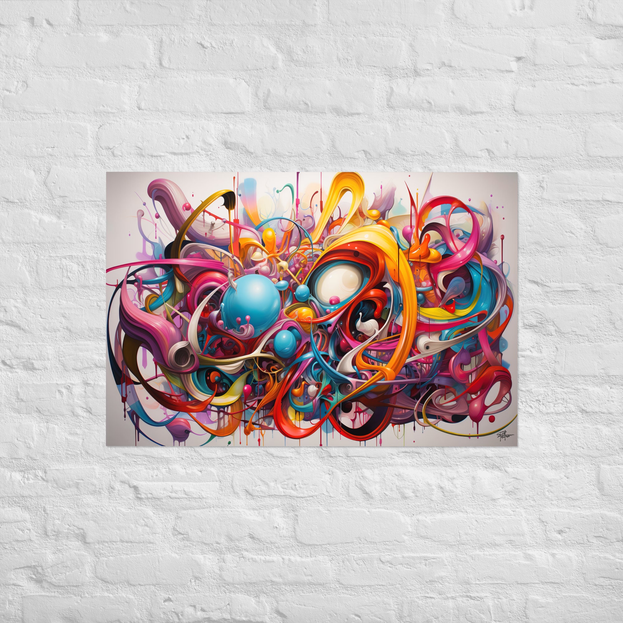 Unleashed Abstractions Abstract Digital Art Poster - Etsy