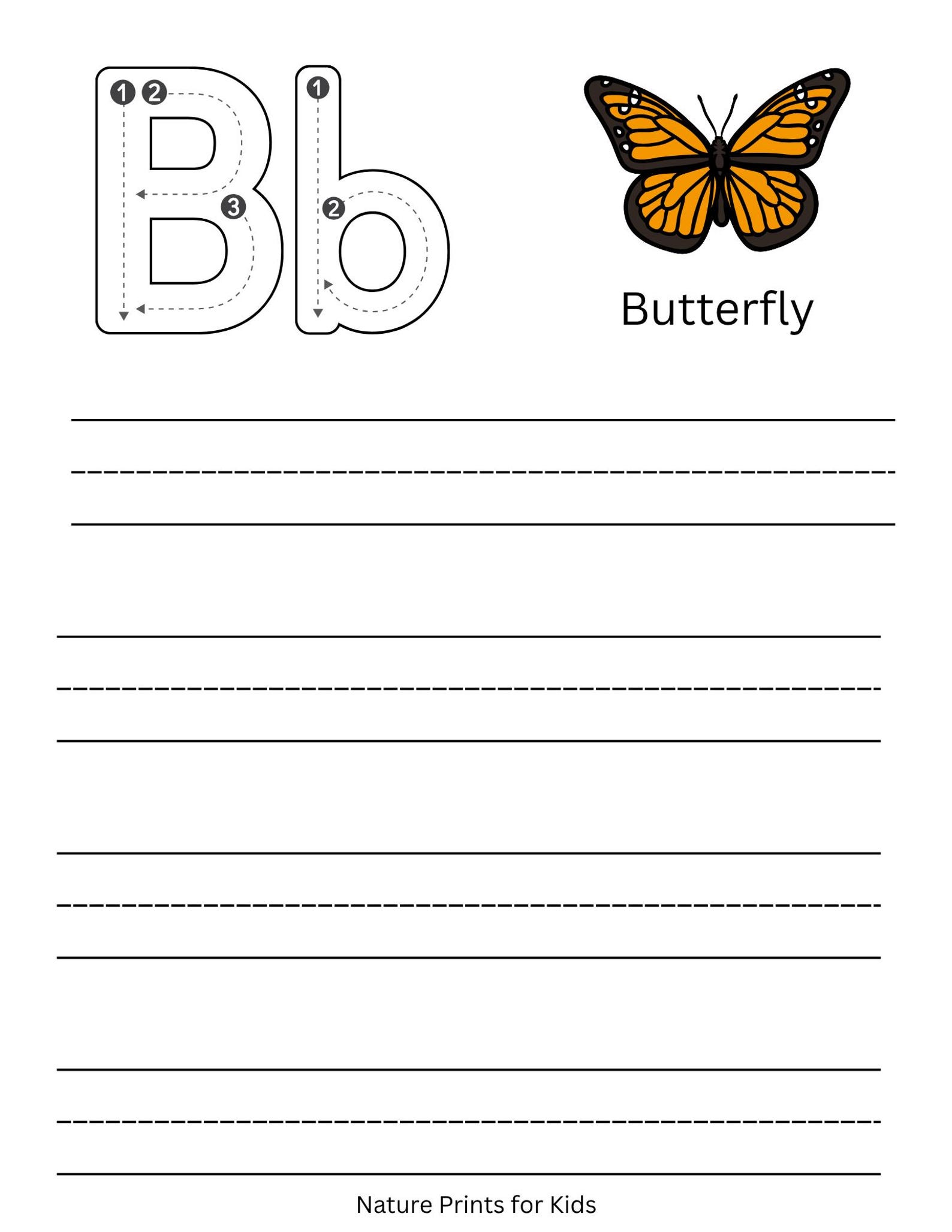 Alphabet Tracing Worksheet for Preschool ABC Nature Workbook Printable ...