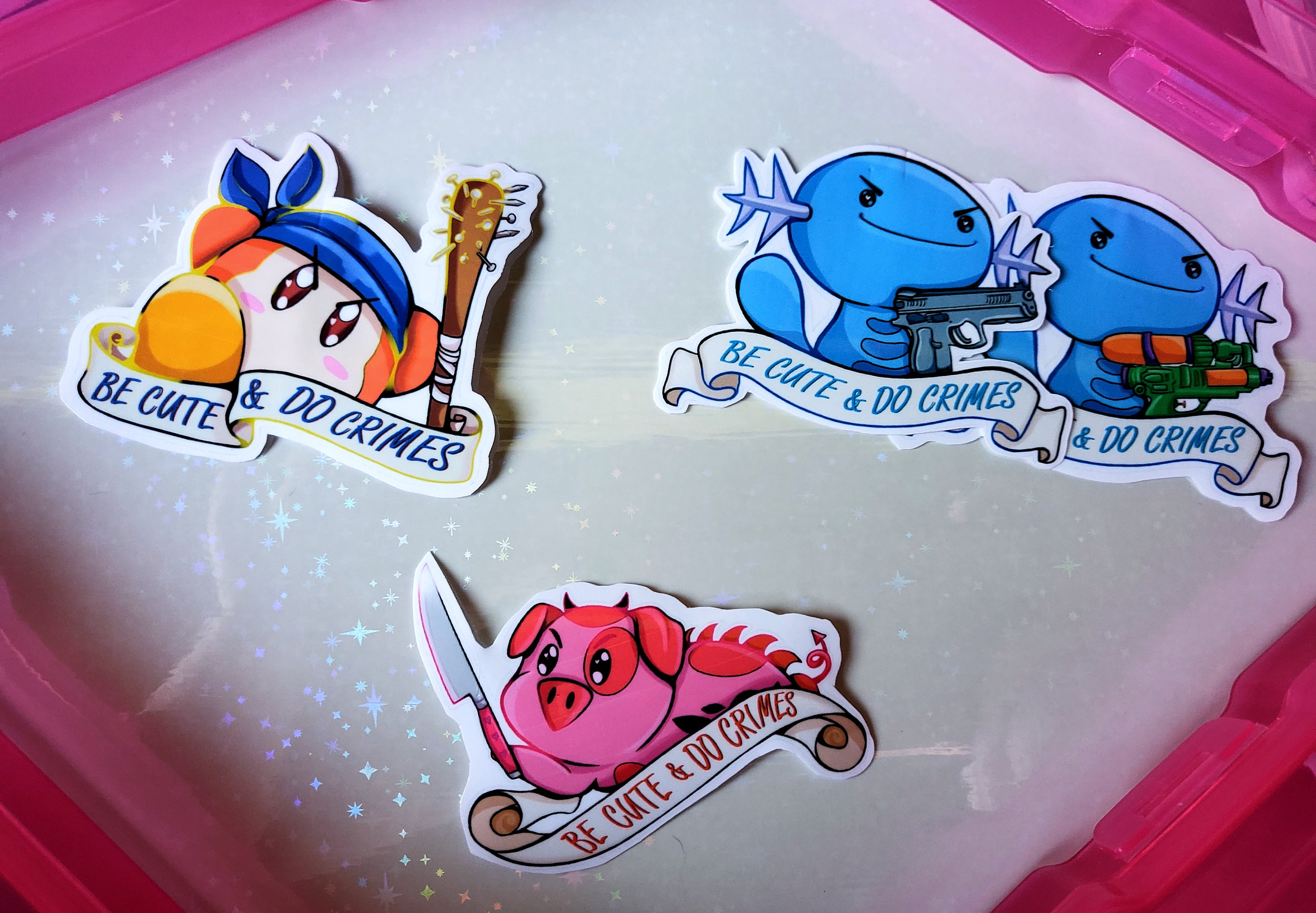 Be Cute Do Crimes Stickers - Etsy