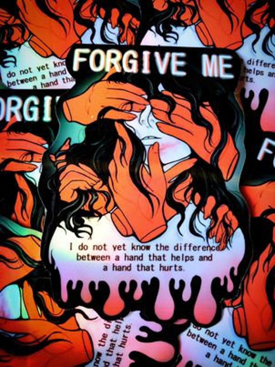 Forgive Me (poem Holo Sticker) - Etsy