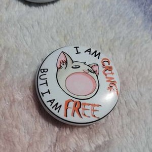 I Am Cringe; but I Am FREE Buttons - Etsy