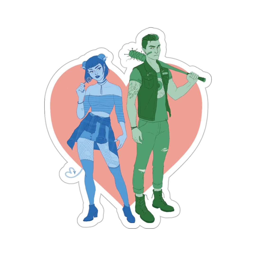Fjord X Jester Modern Heart Mighty Nein Critical Role Kiss-cut Stickers ...