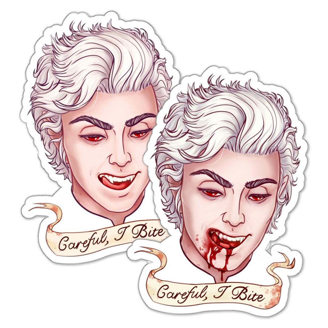 Astarion Careful, I Bite Kiss-cut Stickers Baldur’s Gate 3 Romance ...