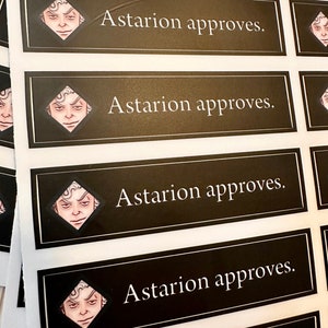 Astarion Approves of These Sticker Sheets Baldurs Gate 3 - Etsy