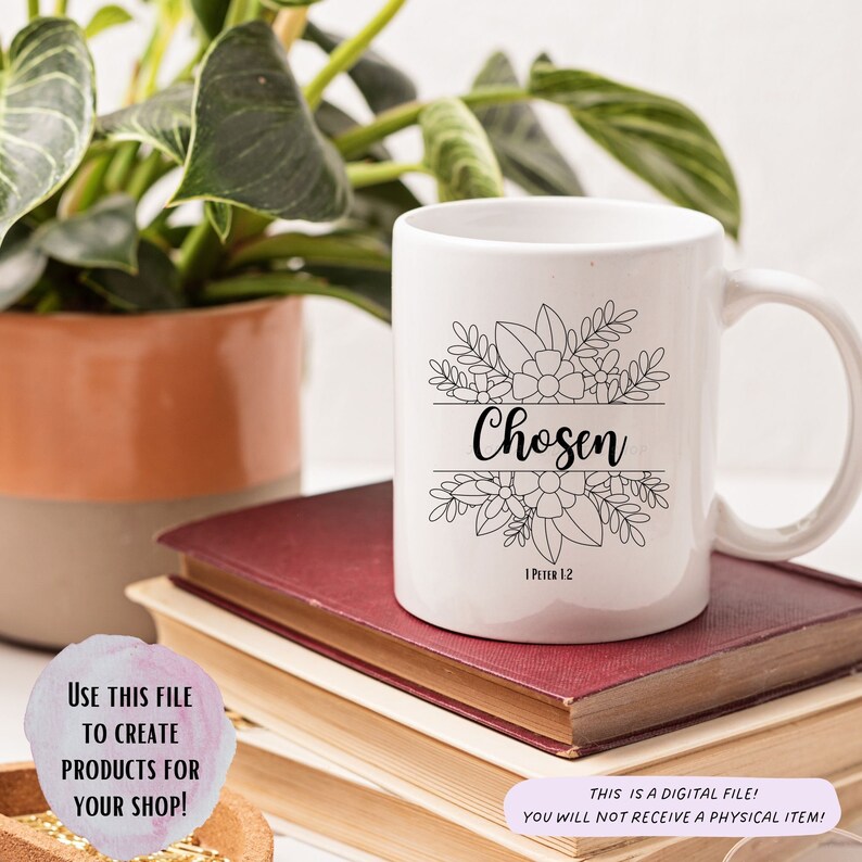 Chosen Digital Download, Chosen Svg, Chosen Pdf, Chosen Png, Faith Svg ...