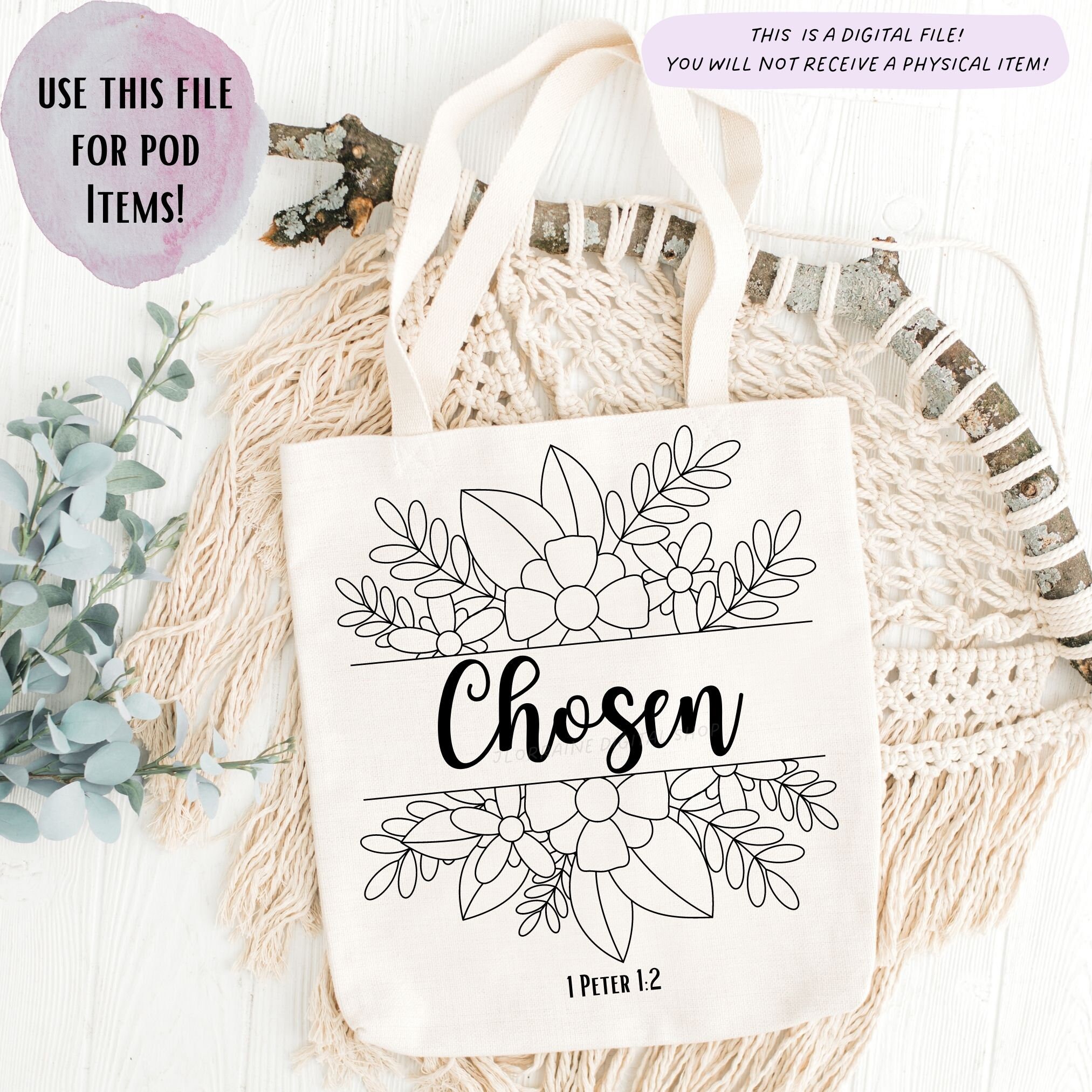 Chosen Digital Download, Chosen Svg, Chosen Pdf, Chosen Png, Faith Svg ...