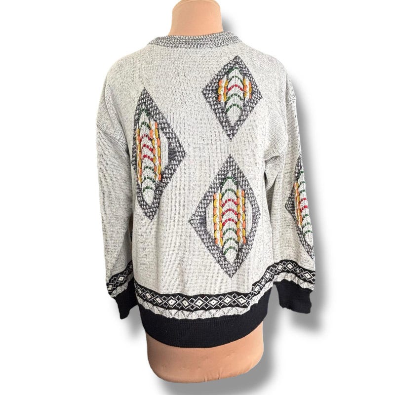 90s Colorful Sweater - Etsy